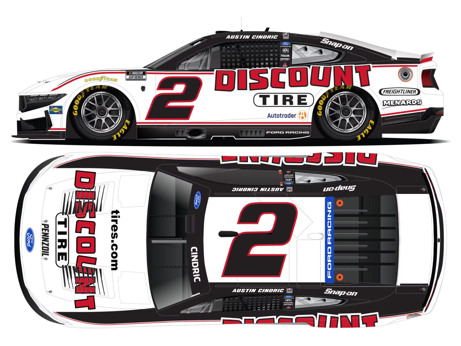 AUSTIN CINDRIC 2026 DISCOUNT TIRE 1:24 COLOR CHROME ARC DIECAST - The ...