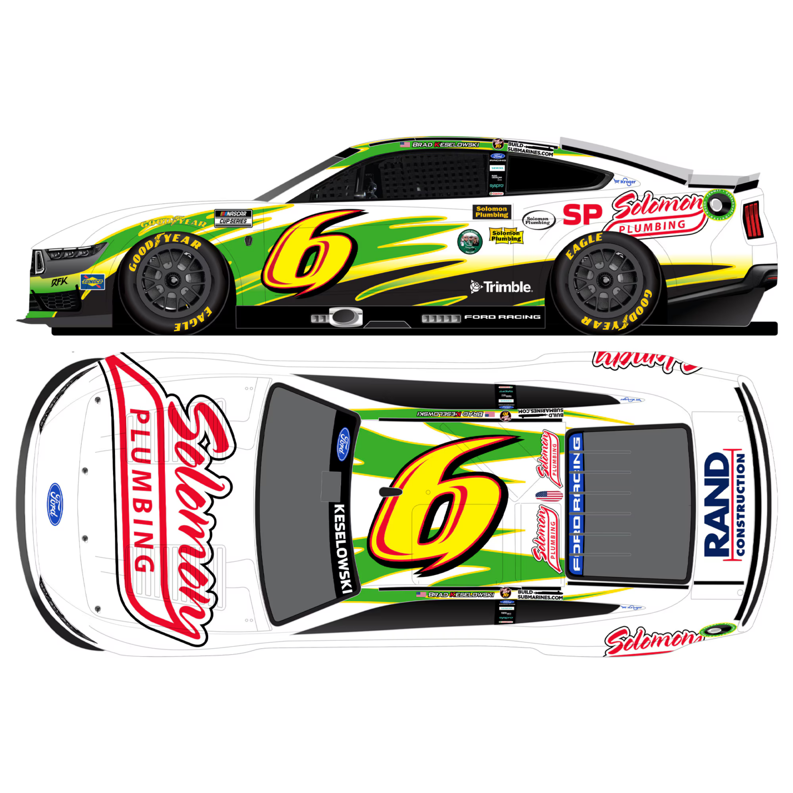 BRAD KESELOWSKI 2026 SOLOMON PLUMBING THROWBACK 1:24 ELITE DIECAST ...