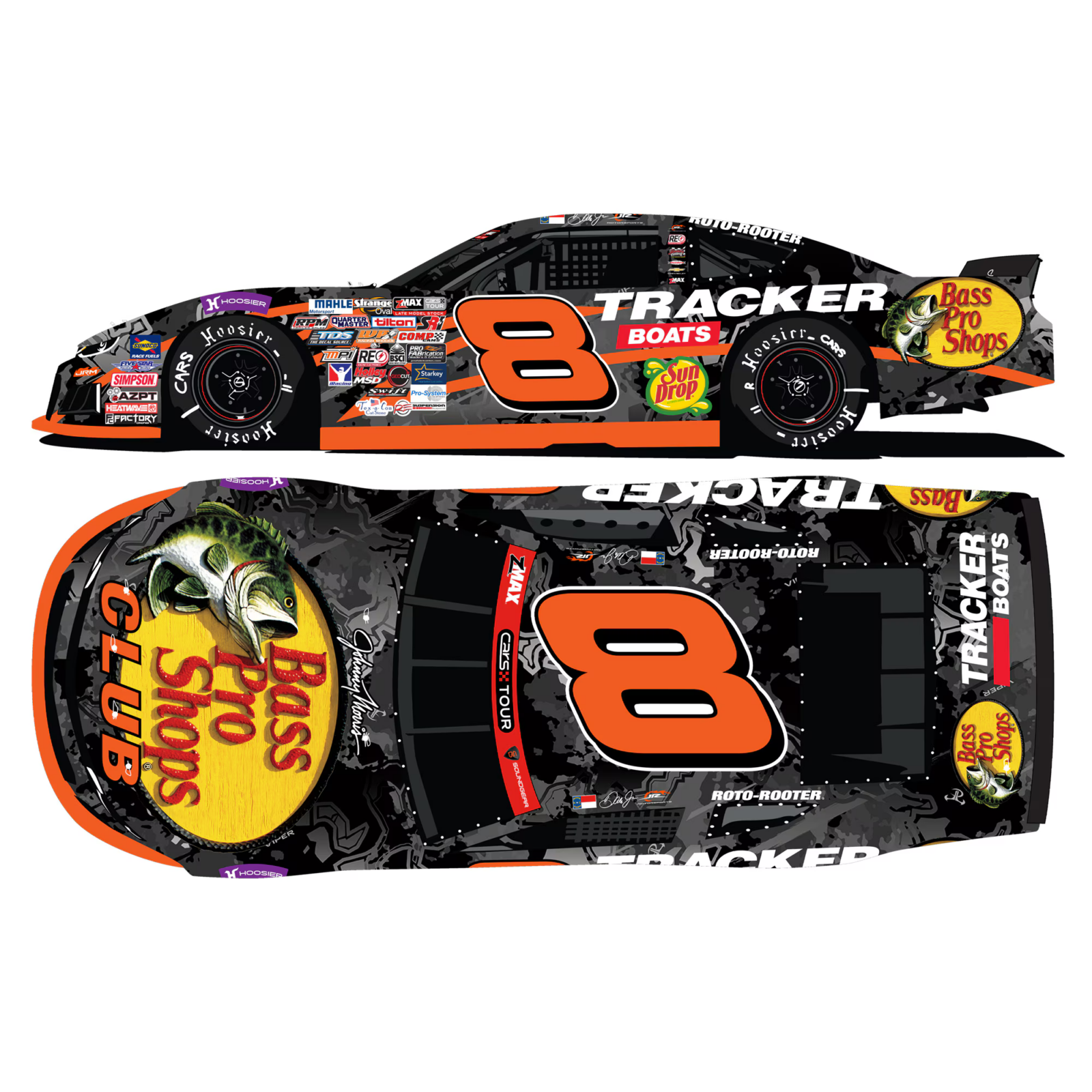 DALE EARNHARDT JR 2026 BASS PRO SHOPS/TRACKER BOATS 1:24 ARC DIECAST ...